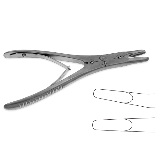 Pince gouge Ruskin 4 articulations courbe larg:5mm L:18cm