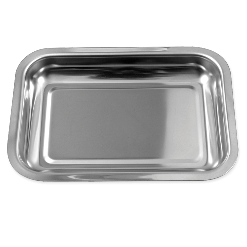 Plateau rectangulaire inox H:15mm l:145mm L:205mm