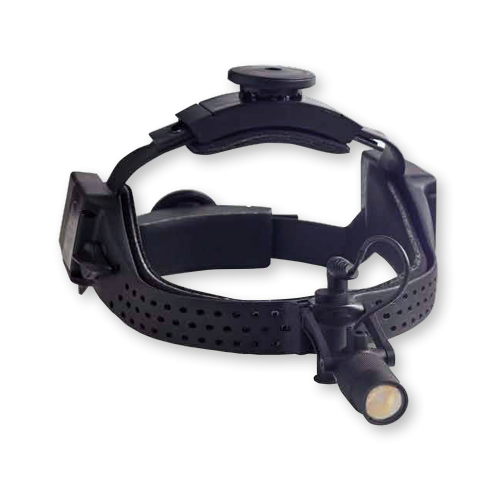 Casque frontal MedLED Chrome MC3, 6 batteries et chargeur 4 batteries